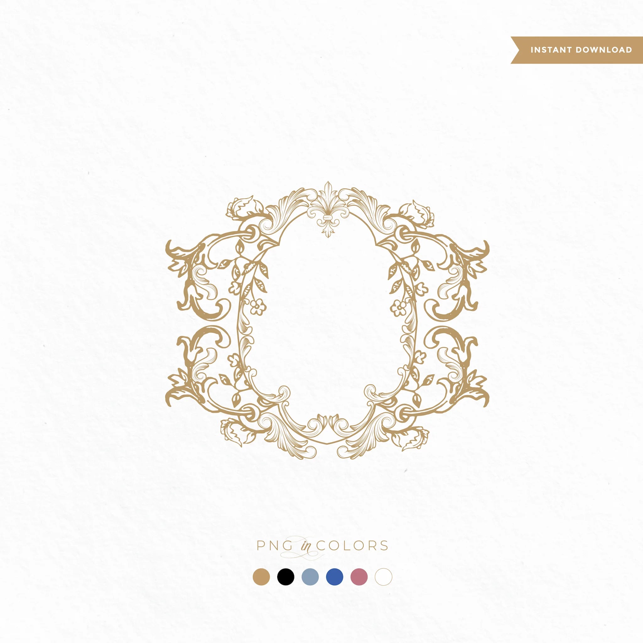 Old Style Wedding Monogram Template SVG | LinvitInstant